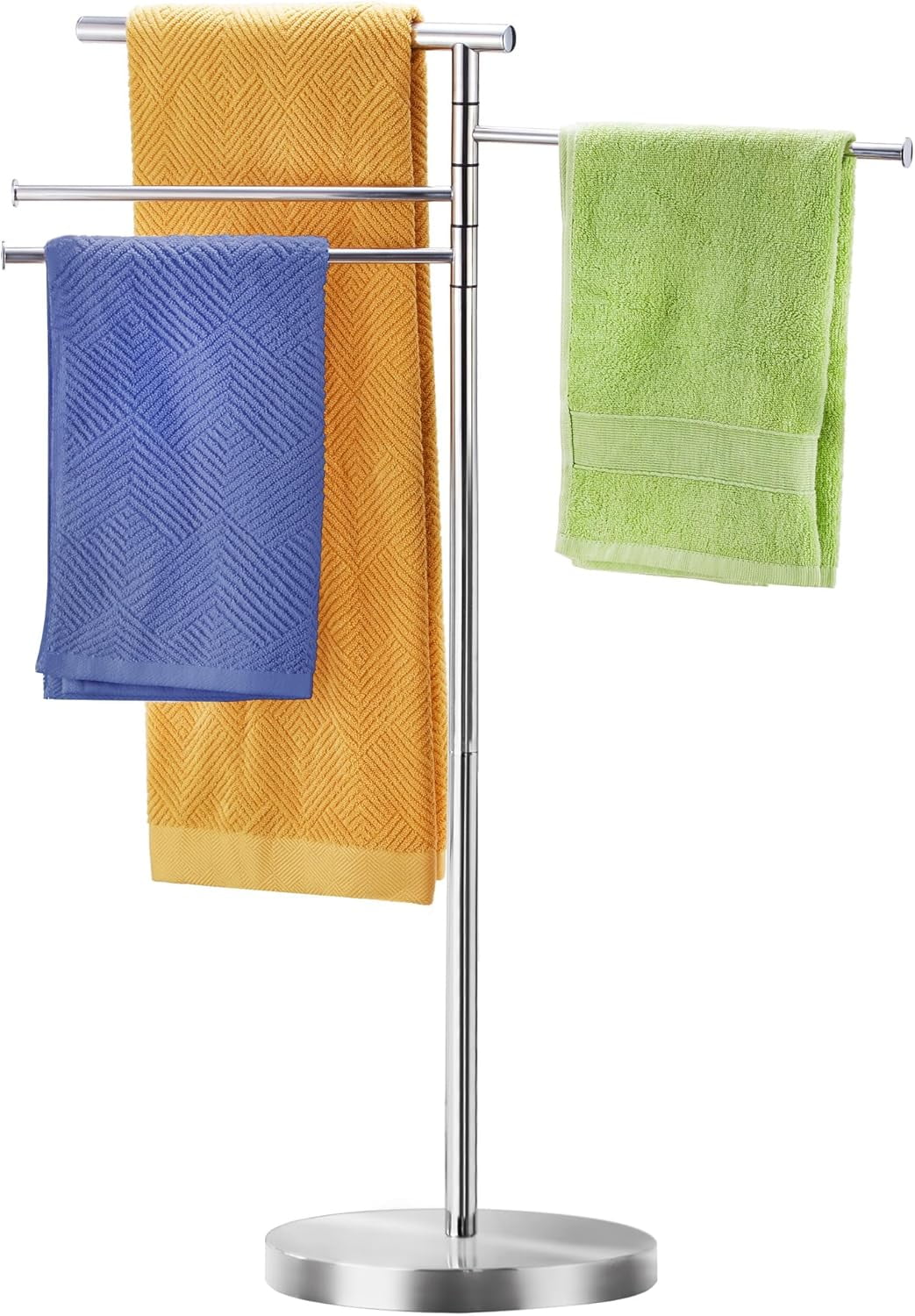 Freestanding Towel Rack, 40 Inch Tall Standing Towel Racks for Bathroom ...