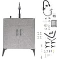 Freestanding Utility Sink Kitchen Sink and Cabinet Combo, Commercial ...