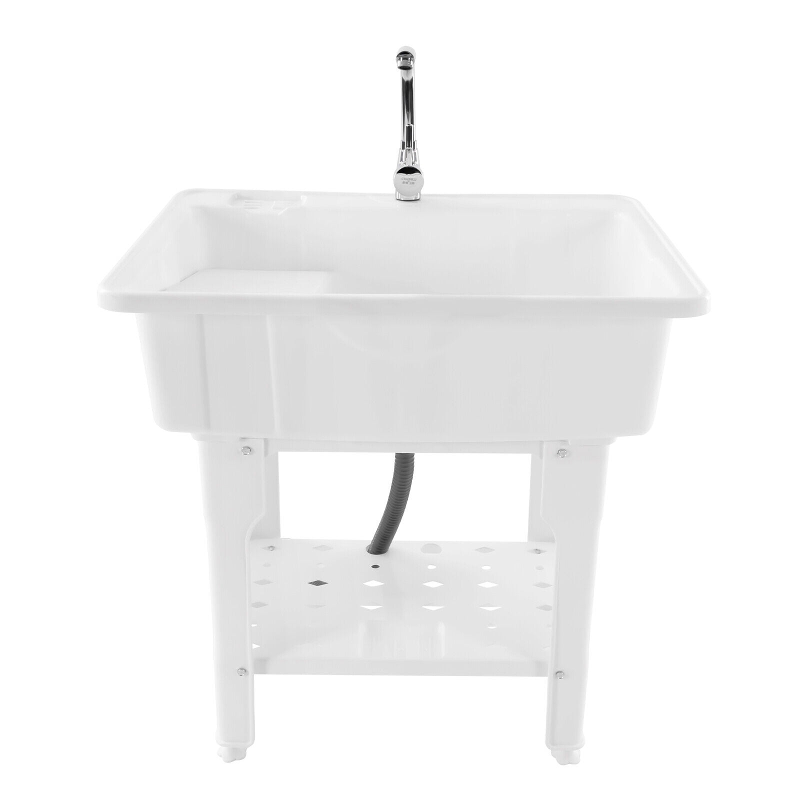 Freestanding Utility Sink Laundry Tub /Floor Mount Single Faucet Wash ...