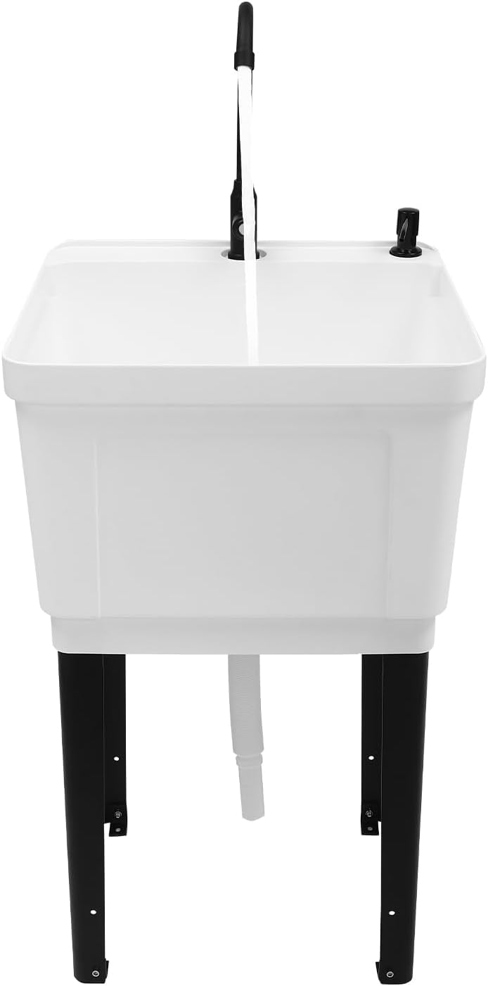 Freestanding Utility Sink, Utility Sink Extra-Deep Laundry Tub ...
