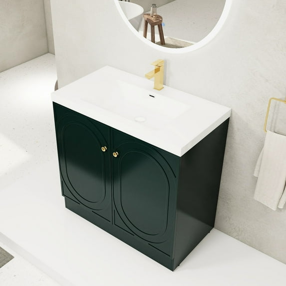 Freestanding Vanity for Bathroom / KD-Packing, Adjustable Shelves ...