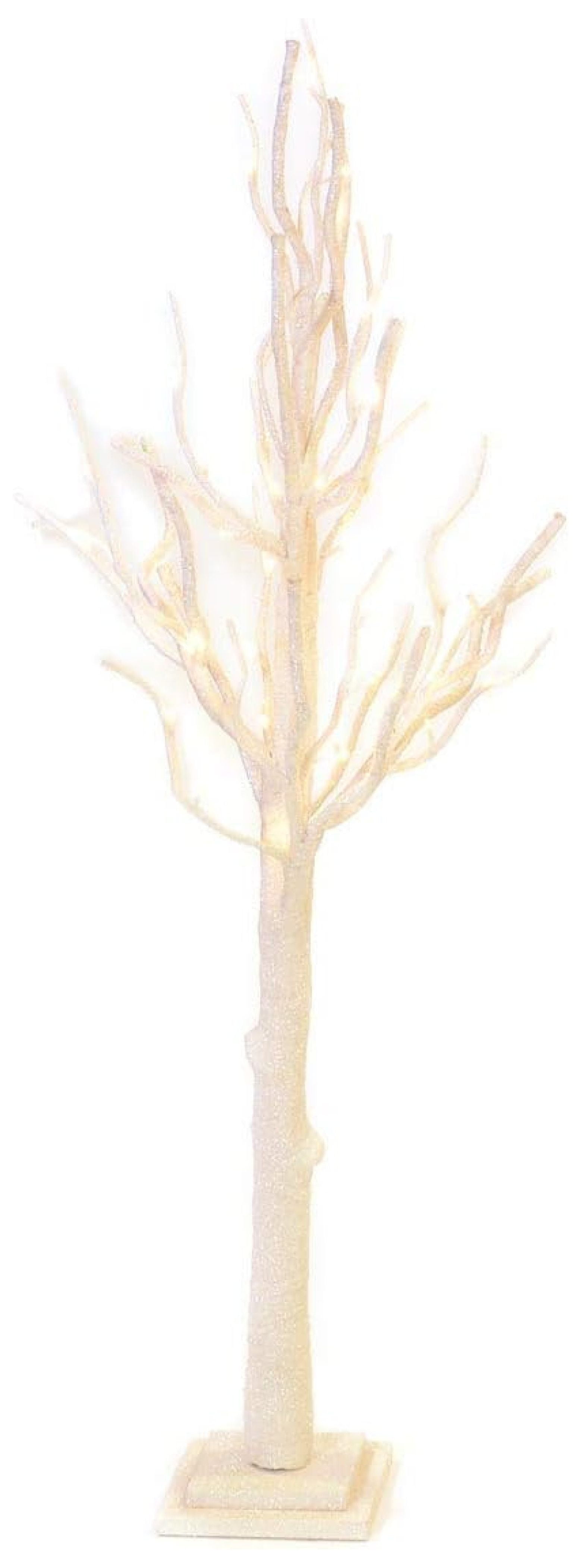 Freestanding White Glitter Tree with Clear Mini Lights, Wedding Event ...