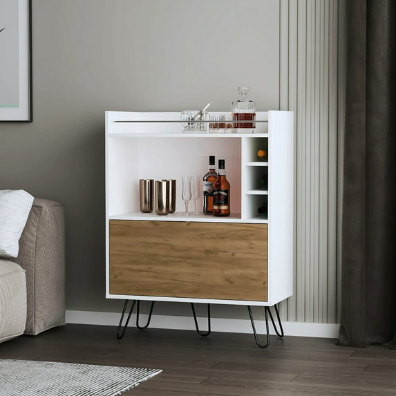 Freestanding Wine Bar | Keep Wine Flavor Intact | Ash Wood Accents on ...