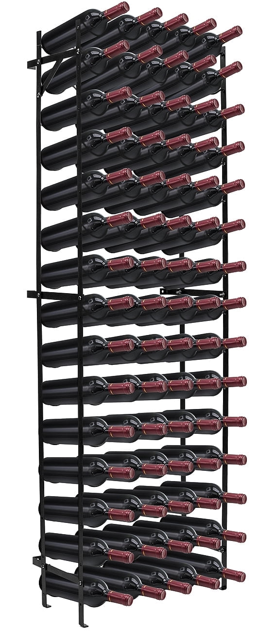 Freestanding Wine Rack - 75 Bottles Capacity, Black - Walmart.com