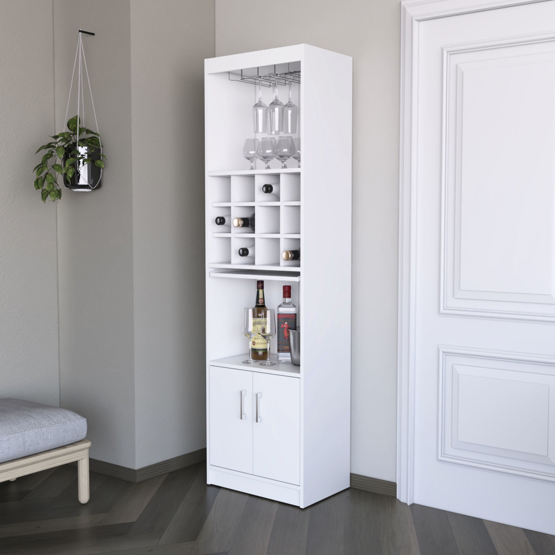 Freestanding Wine Storage Cabinet + Multiple Storage Areas" - "Living ...