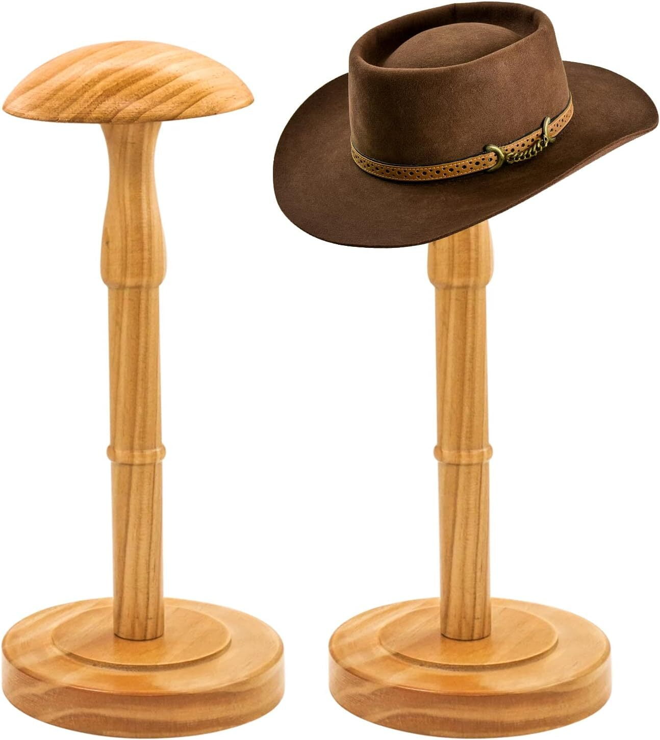Freestanding Wood Hat Stand for Unisex Adults, Wood Display Stand ...