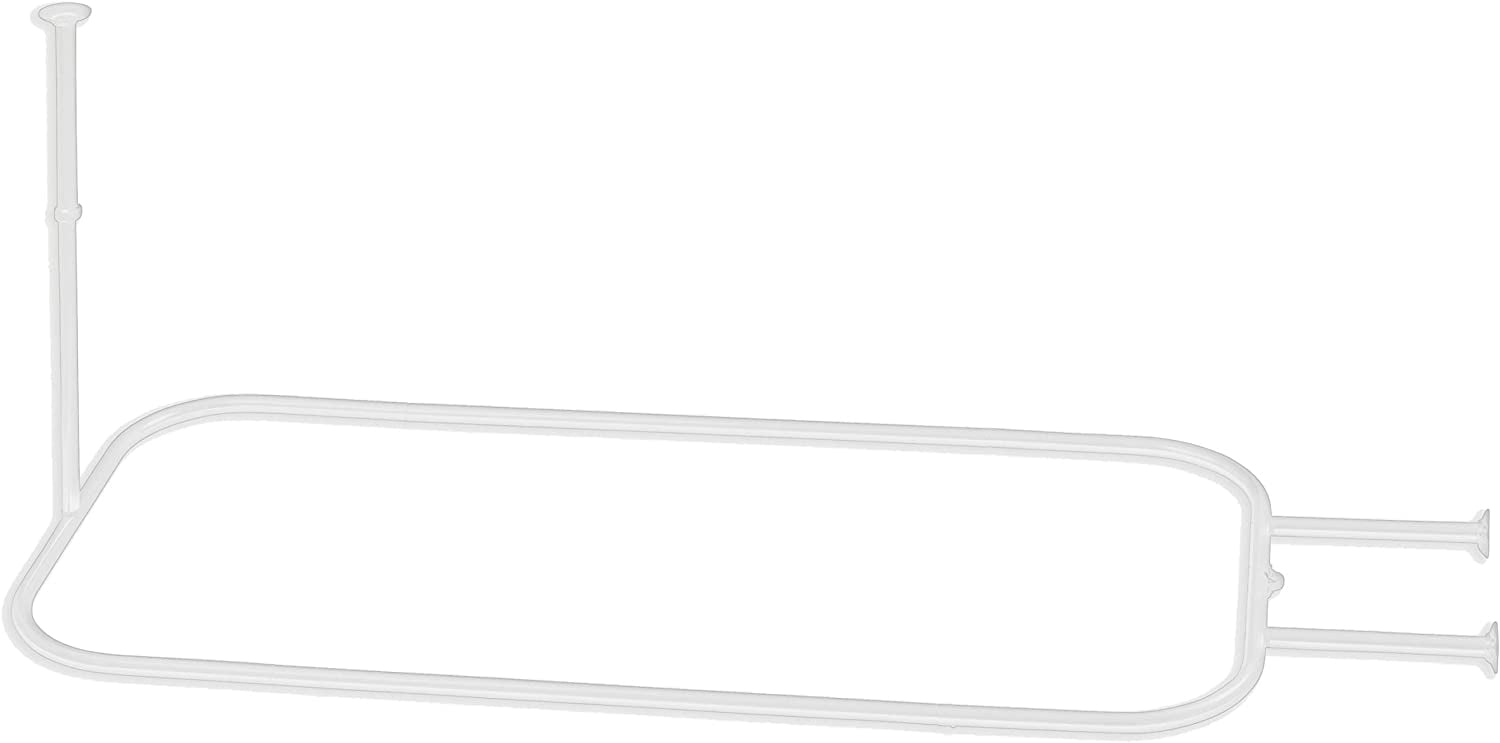 Freestanding and Clawfoot Tubs Hoop Shower Rod, 60"L x 28"W, White ...
