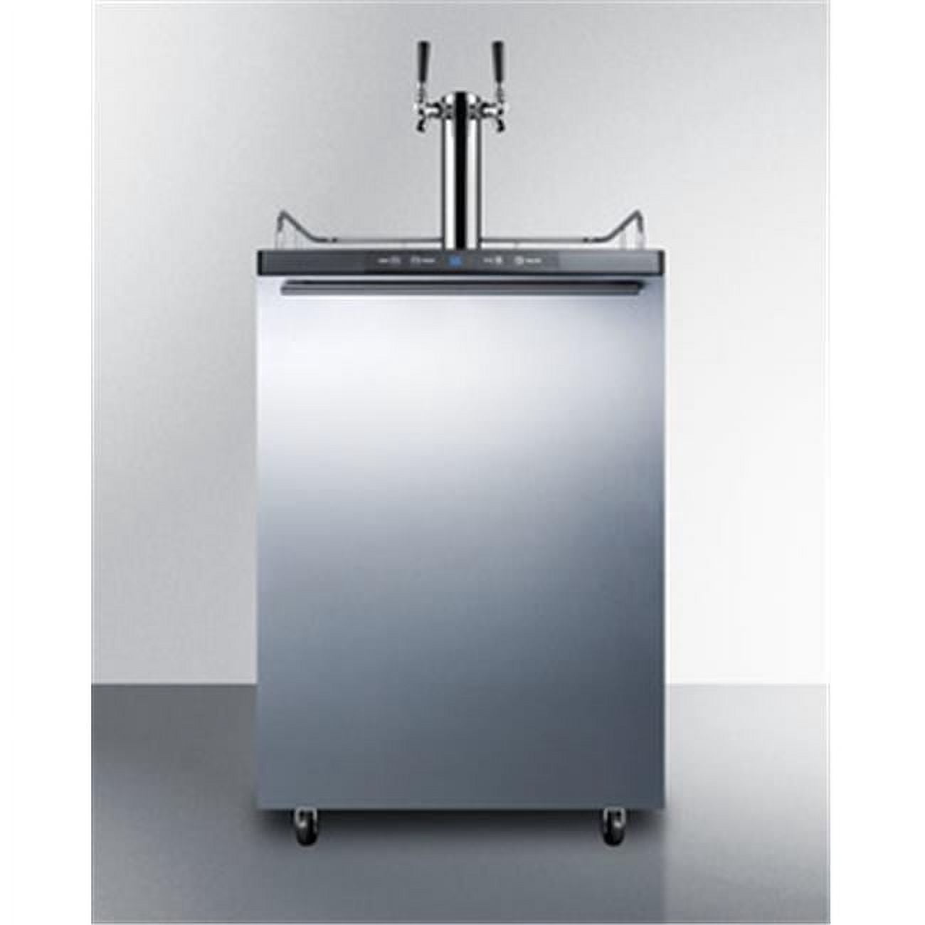 Freestanding dual tap residential beer dispenser, auto defrost w ...