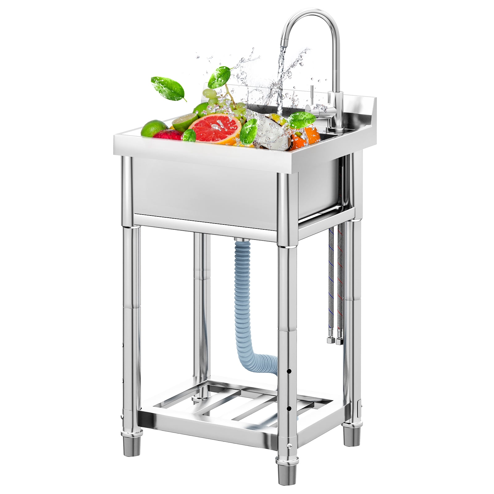 Freestanding stainless steel sink, stainless steel kitchen commercial ...