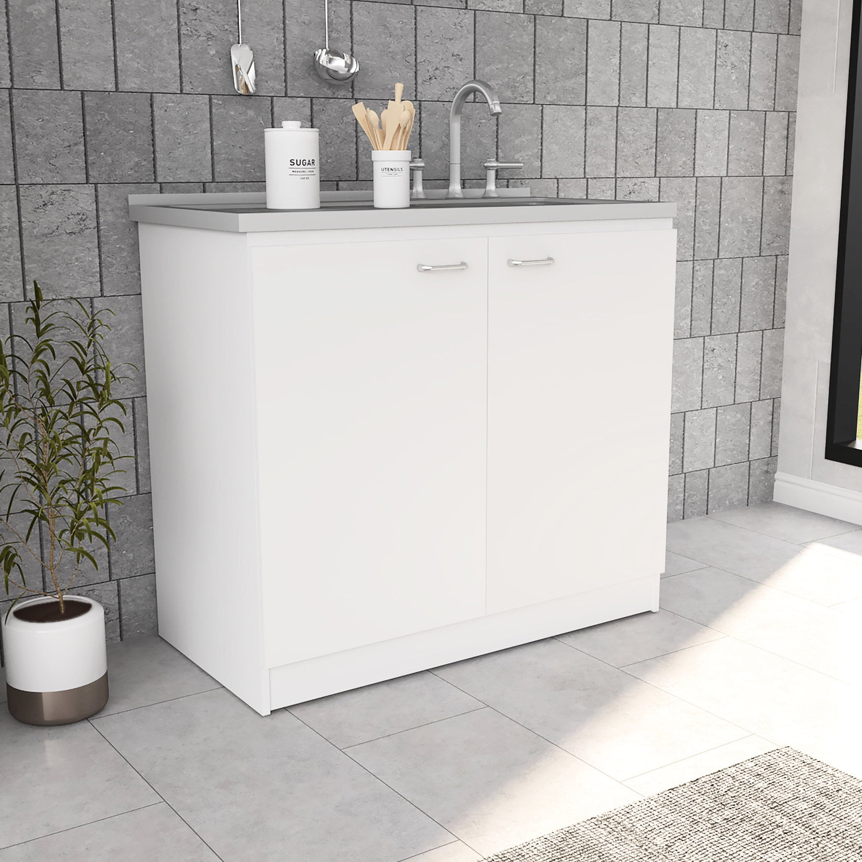 Freestanding style - Two - shelf structure - Kitchen use case - MDF ...