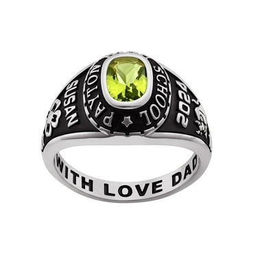 Freestyle 10K White Gold Women's Sweetheart Birthstone Class Ring ...