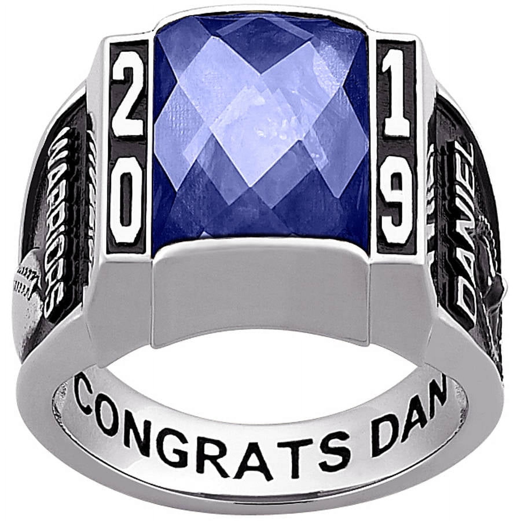 Freestyle, Men's Deco Class Ring Sterling Silver, Personalized, High ...