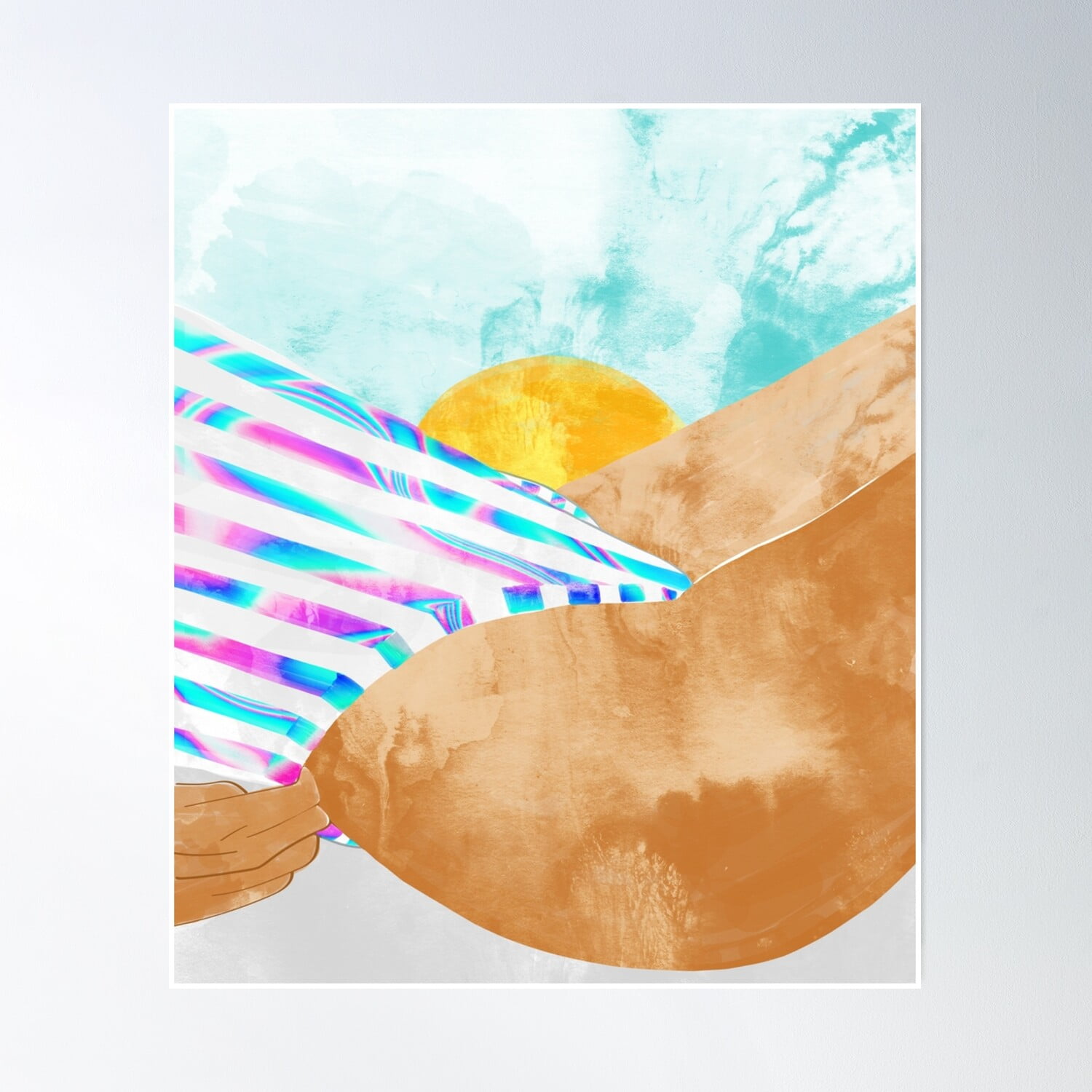 Freestyle #Painting #Illustration Poster Wall Art, Modern Wall Decor ...