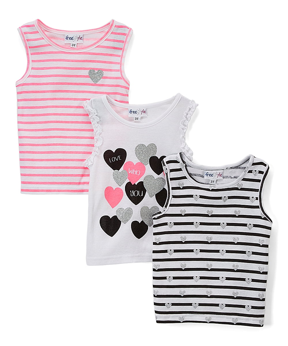 Freestyle Revolution Fashion Tank Tops, 3-Pack (Little Girls & Big ...