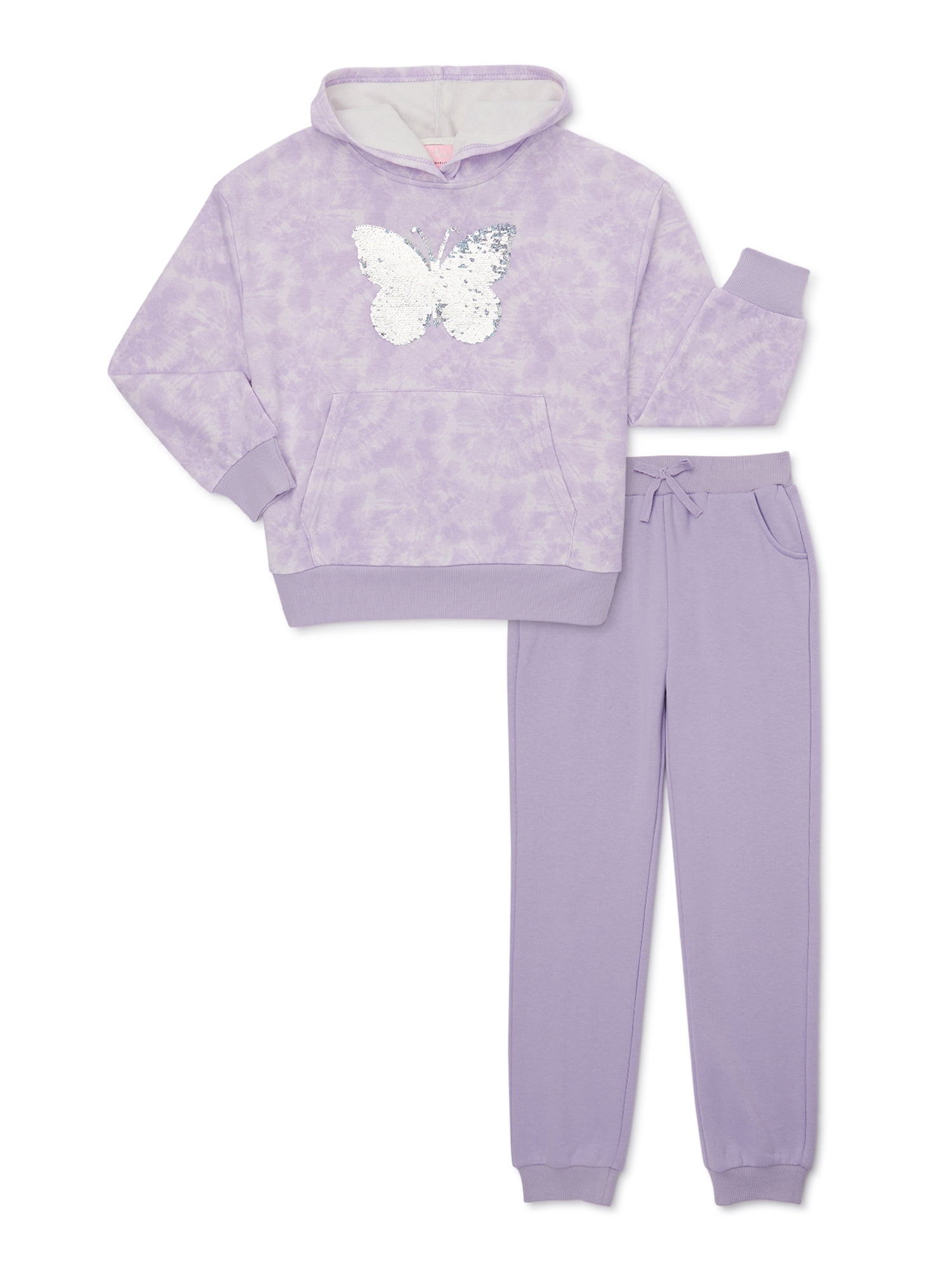 Freestyle Revolution Girls Fleece Hoodie and Joggers Set, 2-Piece ...