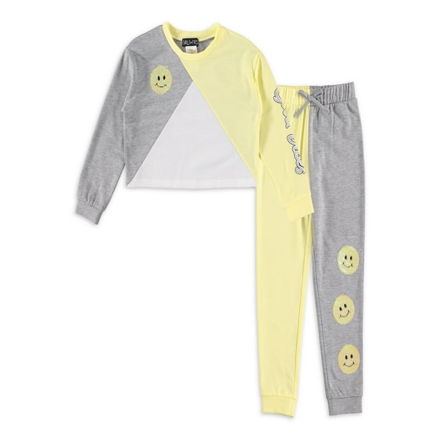 Freestyle Revolution Girls Fun Crewneck Sweatshirt and Joggers 2-Piece ...