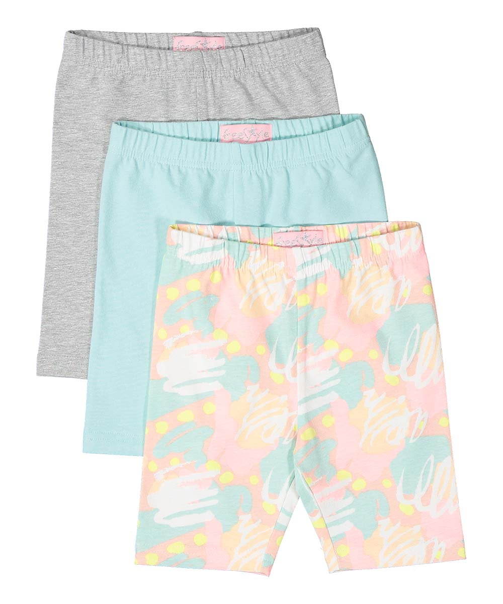 Freestyle Revolution Girls Printed and Solid Bike Shorts, 3-Pack, Sizes ...