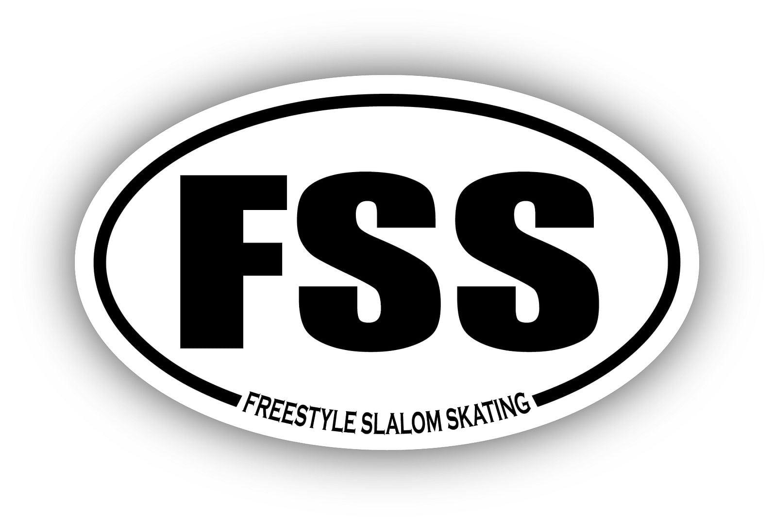 Freestyle Slalom Skating FSS Oval Bumper Sticker 3M Vinyl Decal 3 in x ...