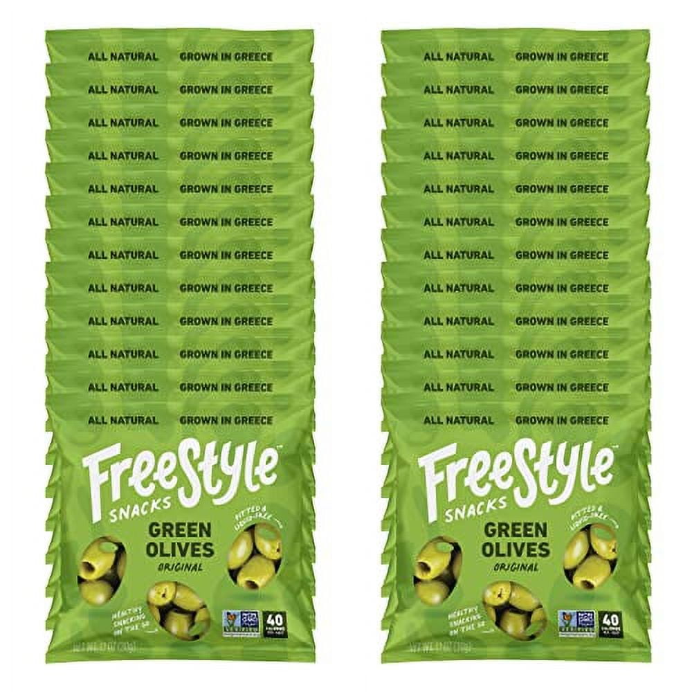 Freestyle Snacks Olive Snack Packs - Single Serve - Fresh Pitted Green ...
