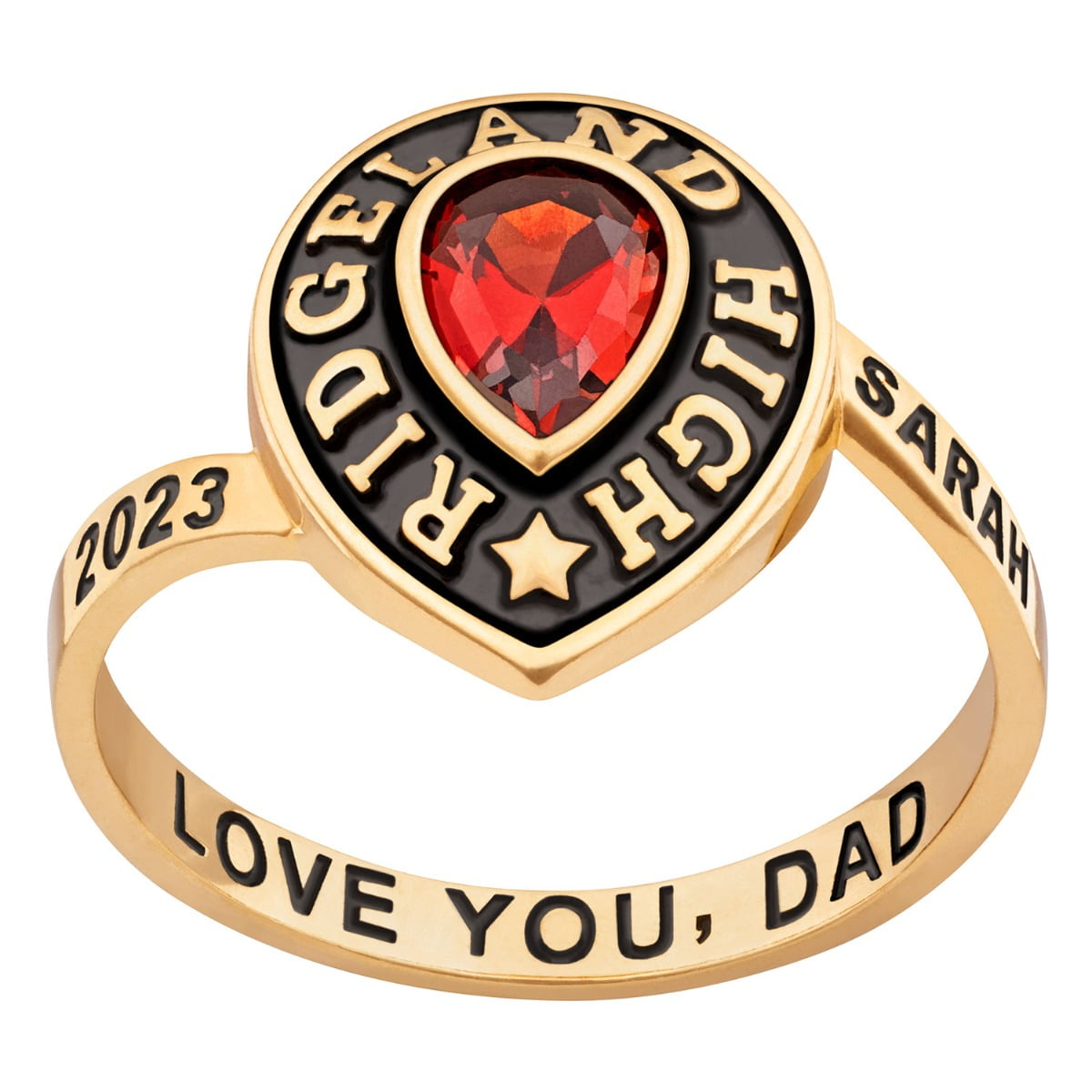 Order Now for 2025 Graduation, Freestyle Women's Pear Birthstone Class ...