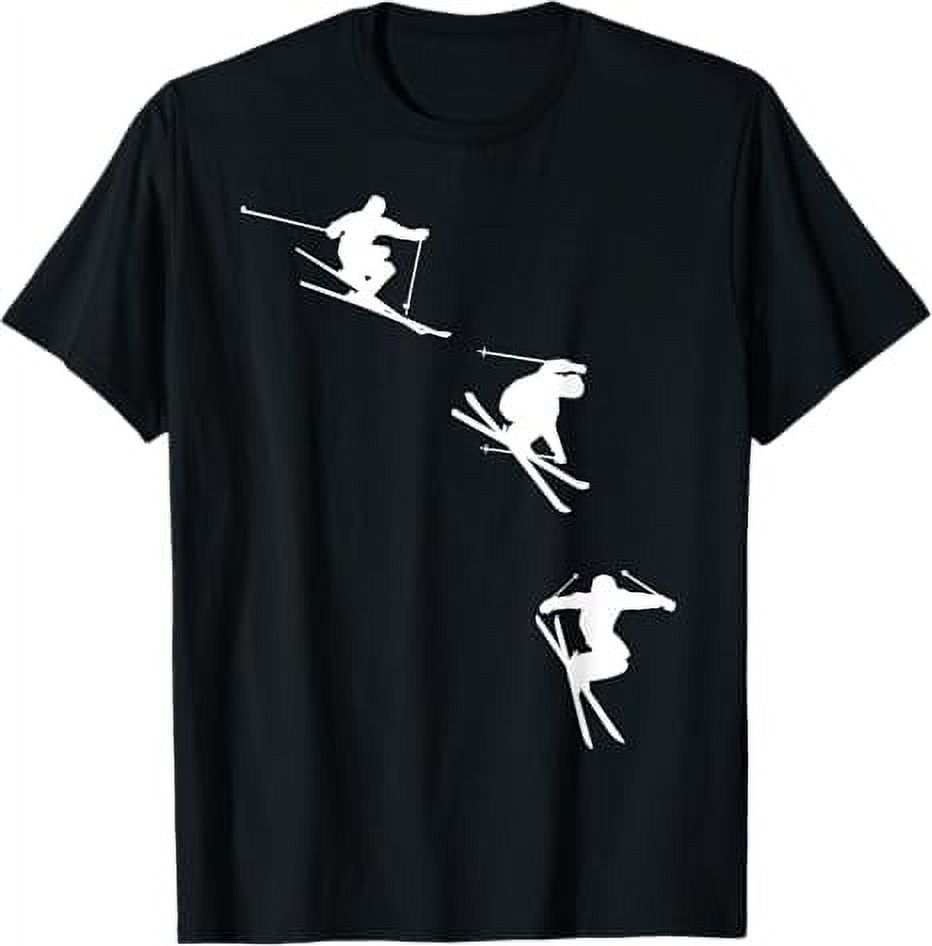 Freestyle skier cool ski tricks aerial ski stunts funny T-Shirt ...