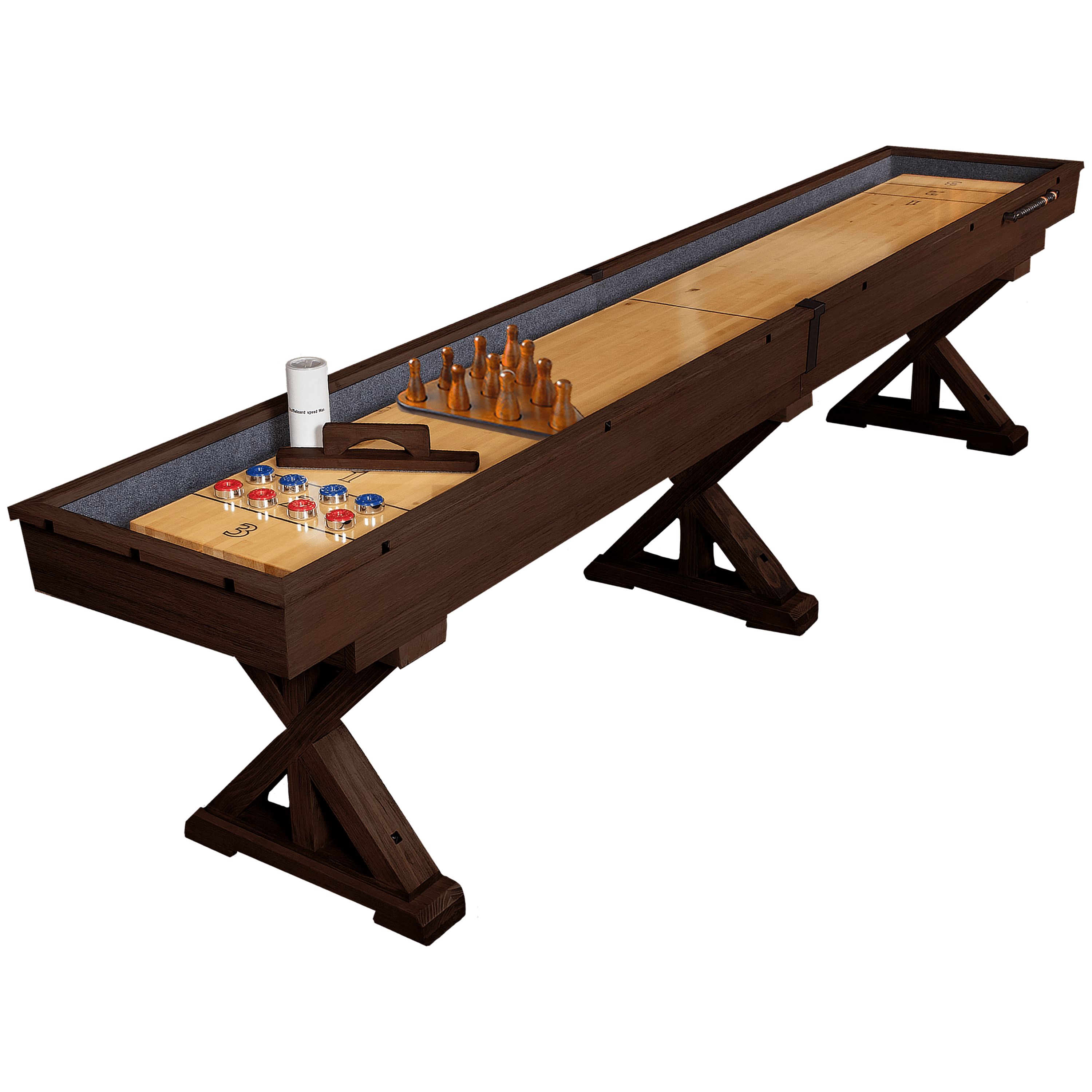 Freetime Fun 12 FT Solid Wood Shuffleboard Table- RS4200 - Walmart.com