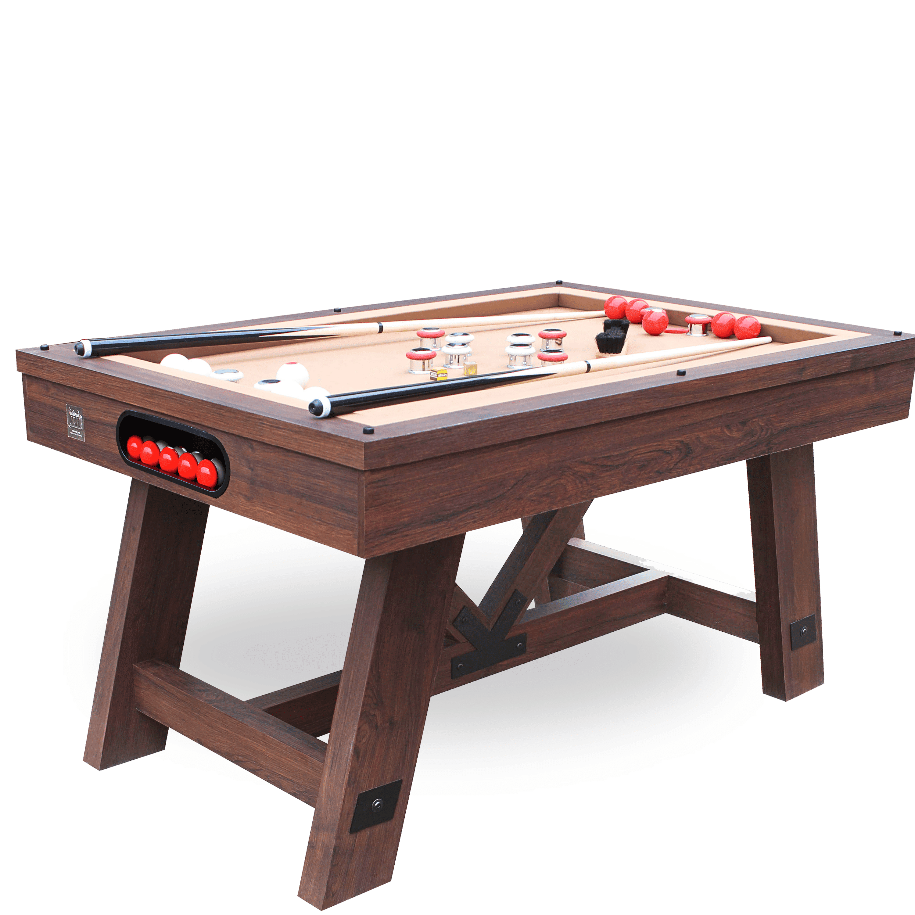 Freetime Fun 54" Bumper Pool Table for Adults and Kids Game Room, Poker ...