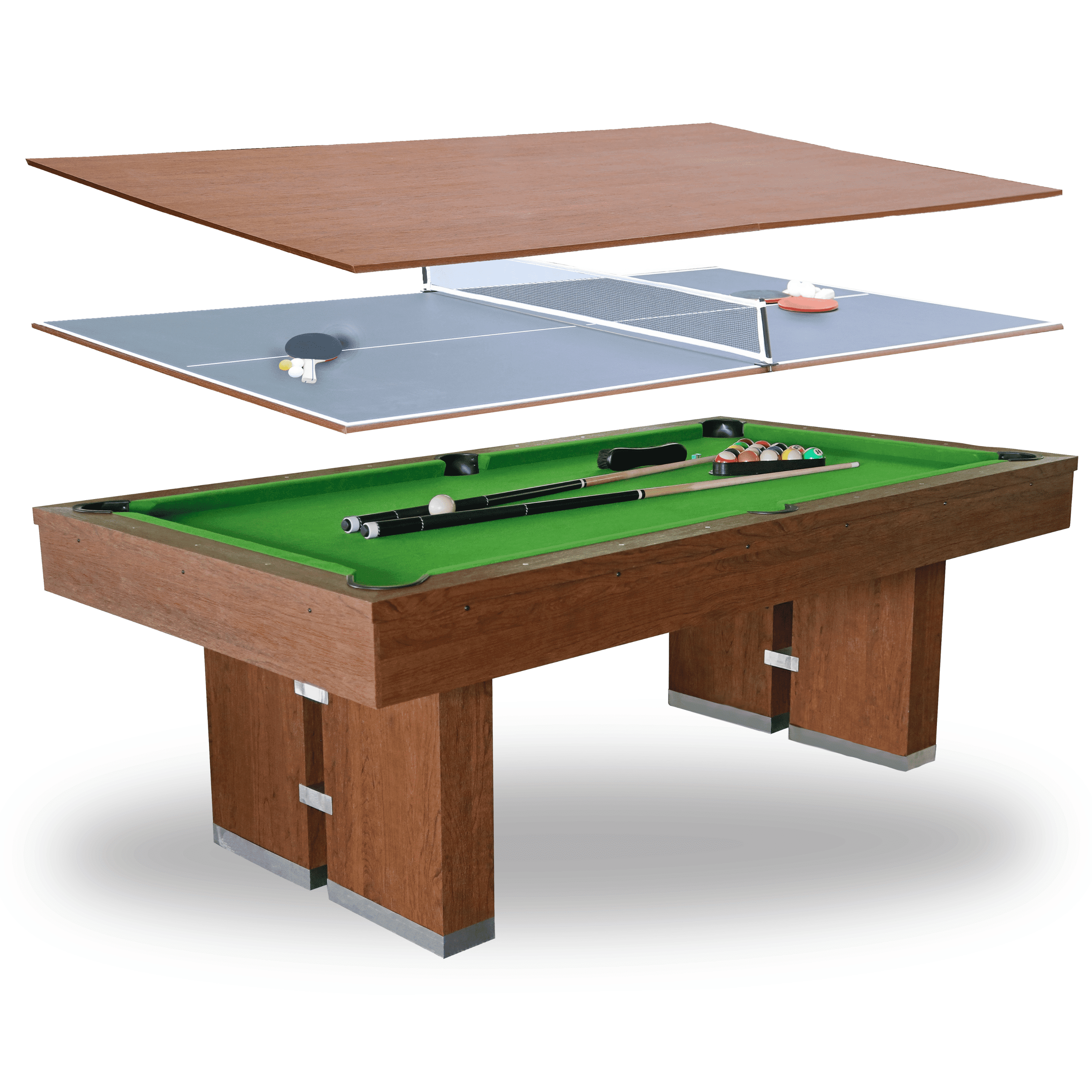 Freetime Fun 7 FT 3 in 1 Multi Game Pool Table with Dining Top Pool ...