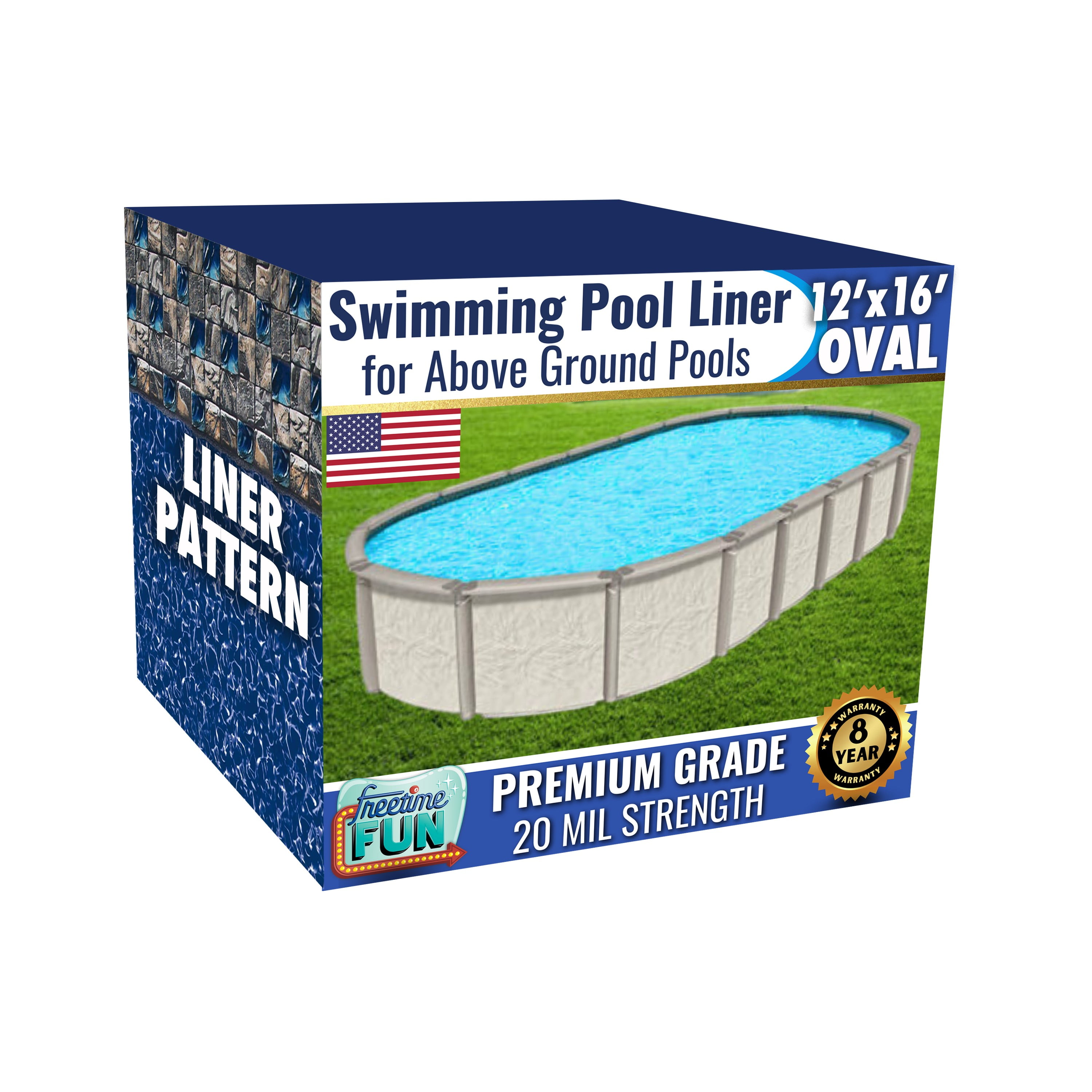 Freetime Fun Permalast Pool Liner | 12 Foot by 16 Foot Pool | 52 inch ...