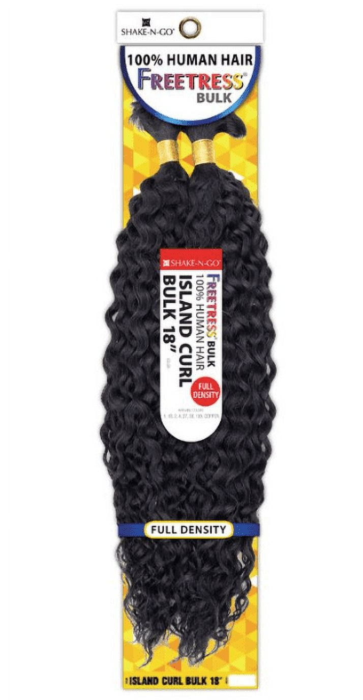 Freetress 100% Human Hair Braids - ISLAND CURL BULK 18" - Walmart.com