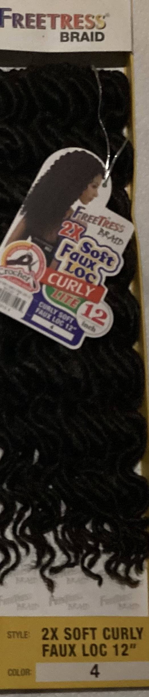 Freetress Braid 2X Soft Curly Faux Loc crochet Hair 12” inch -( Color ...