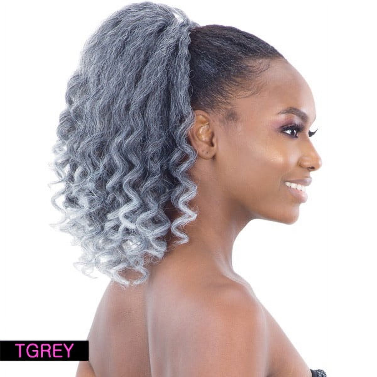 FreeTress Equal Drawstring Ponytail Natural Girl(MED ROD) (TGREY ...