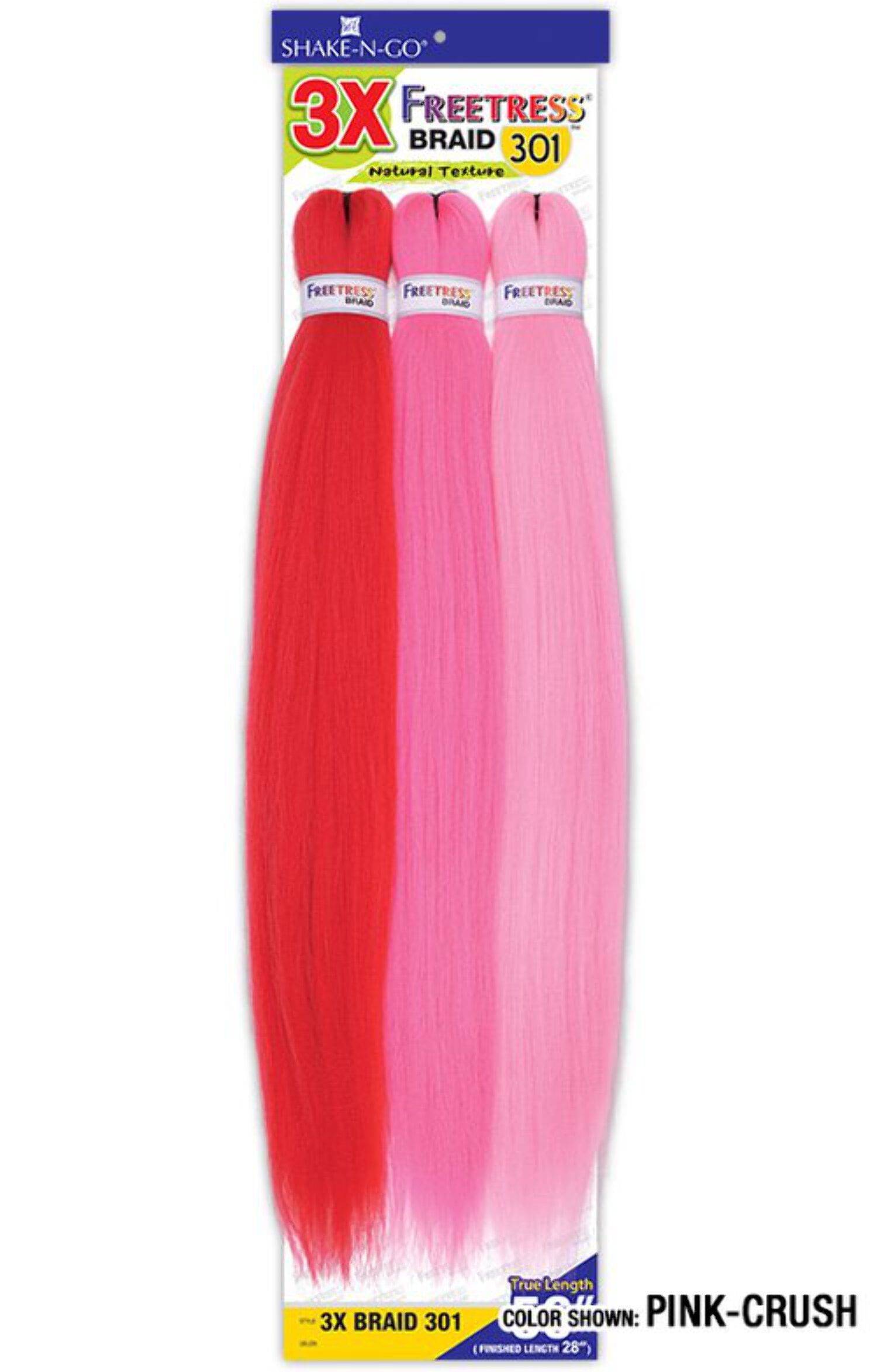 Freetress Synthetic Braid - 3X Pre-Stretched Braid 301 28" - Walmart.com