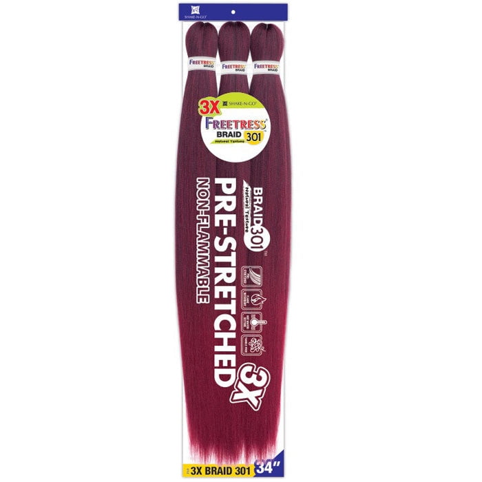 Freetress Synthetic Braid - 3X Pre-Stretched Braid 301 34 Inch ...