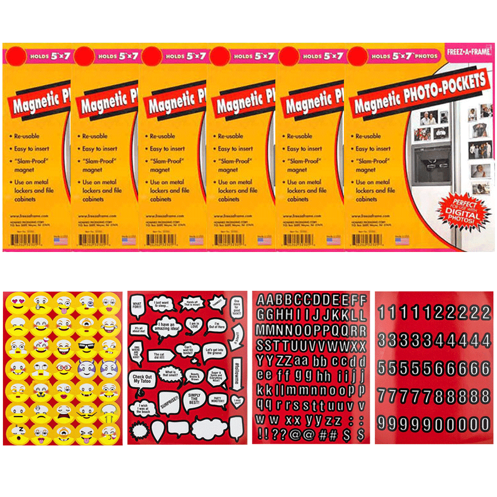 Freez-A-Frame 6 Magnetic 5 x 7 of Photo Frames + Xit Scrapbooking ...