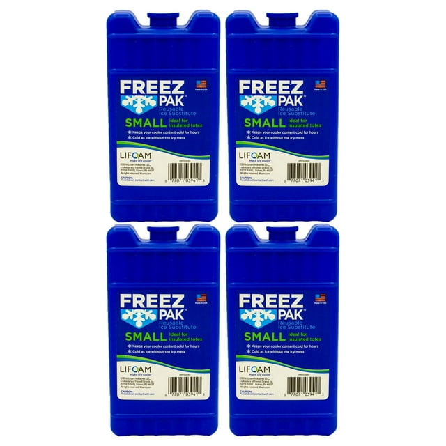 (4 pack) Freez Pak Small Ice Pack Reusable Ice Substitute, Blue ...