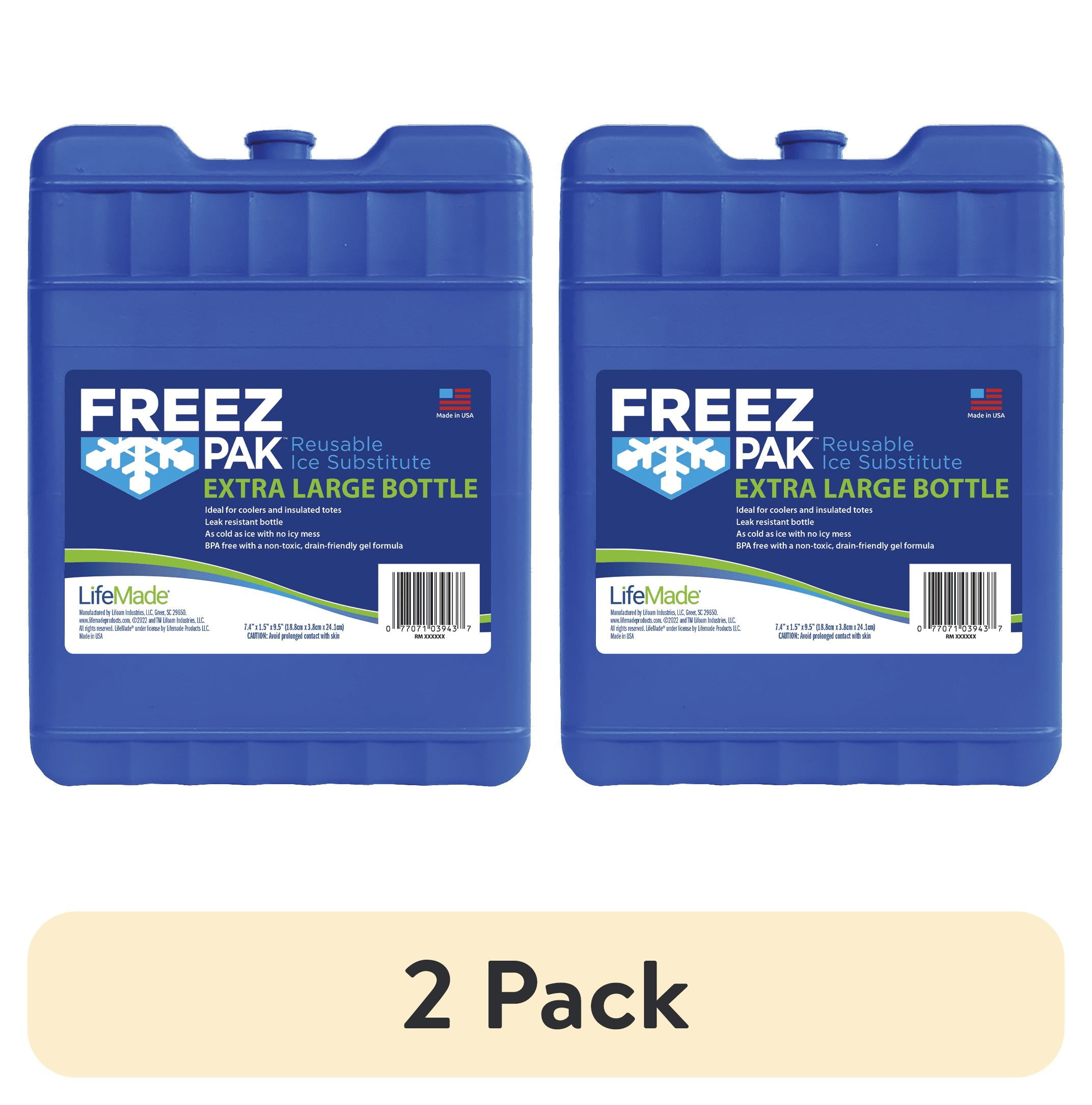 (2 pack) Freez Pak XL Ice Pack Ice Substitute, Bottle, Reusable 3.5lbs ...