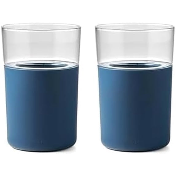 Freezable Beer Glasses, Set of 2 Chilling Beer Glasses with Silicone ...