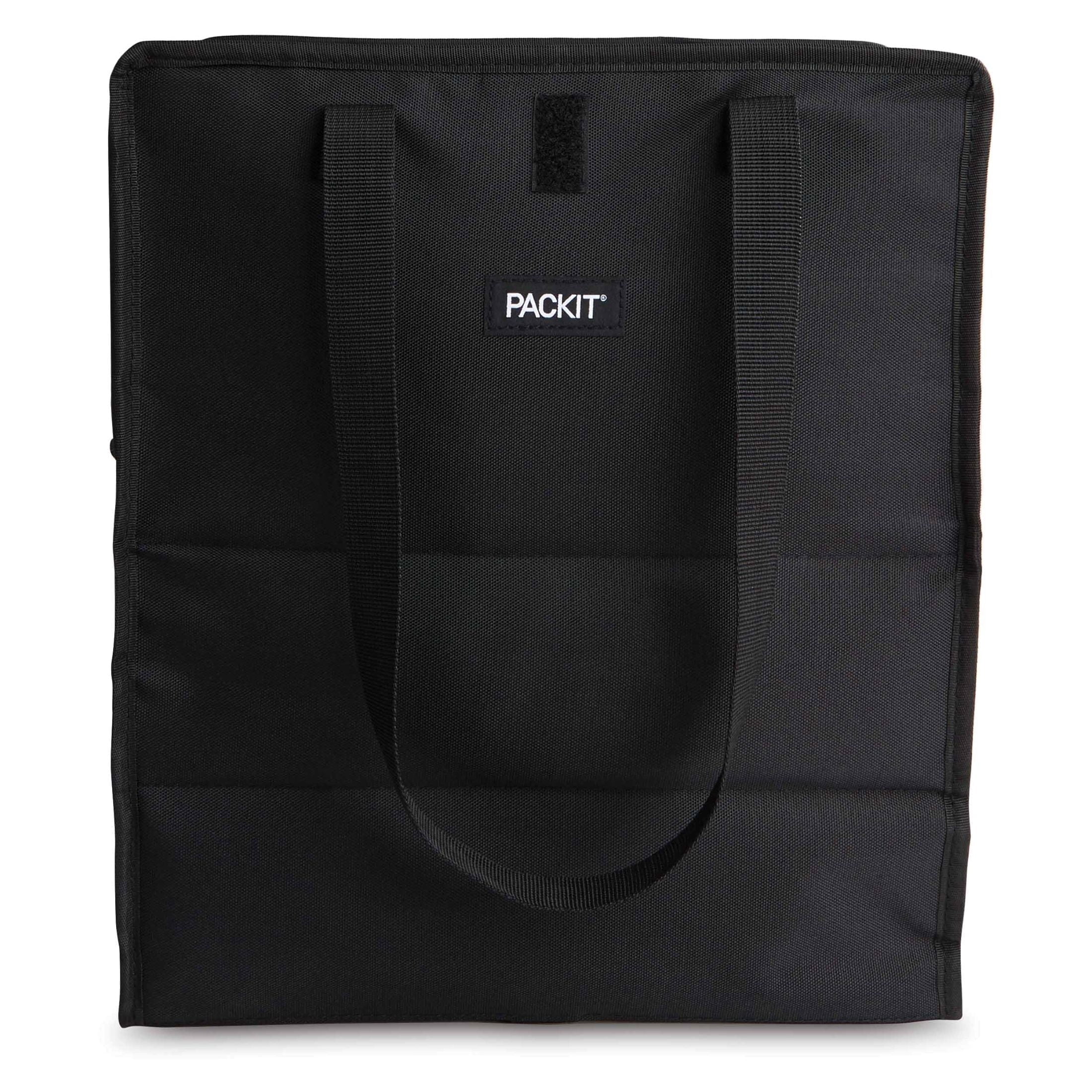 PackIt Freezable Durable Polycanvas Unisex Grocery Bag, Black, 1-Piece ...