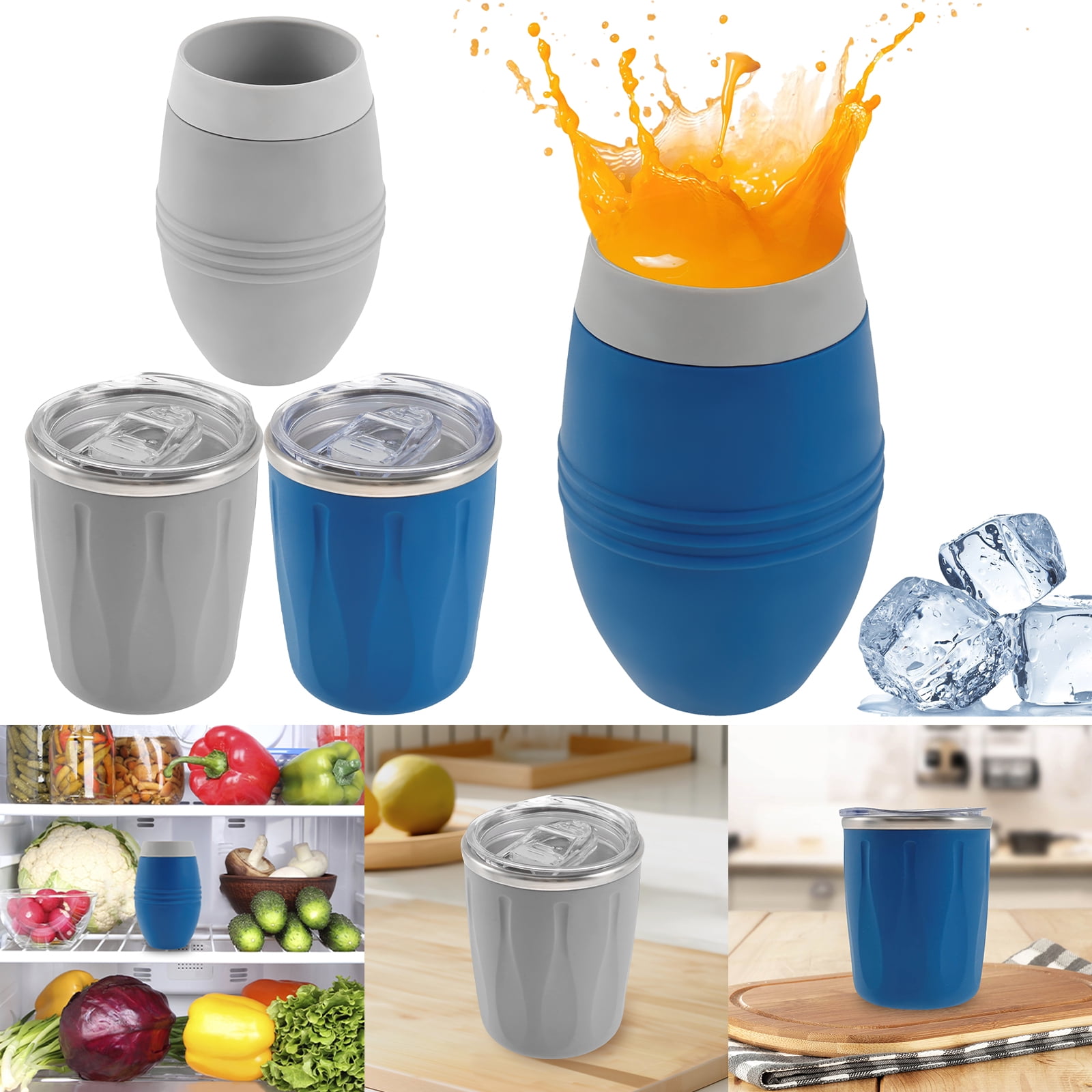 Freeze Cooling Cups Quick Cooling Silicone Ice Cup Reusable Cooling ...