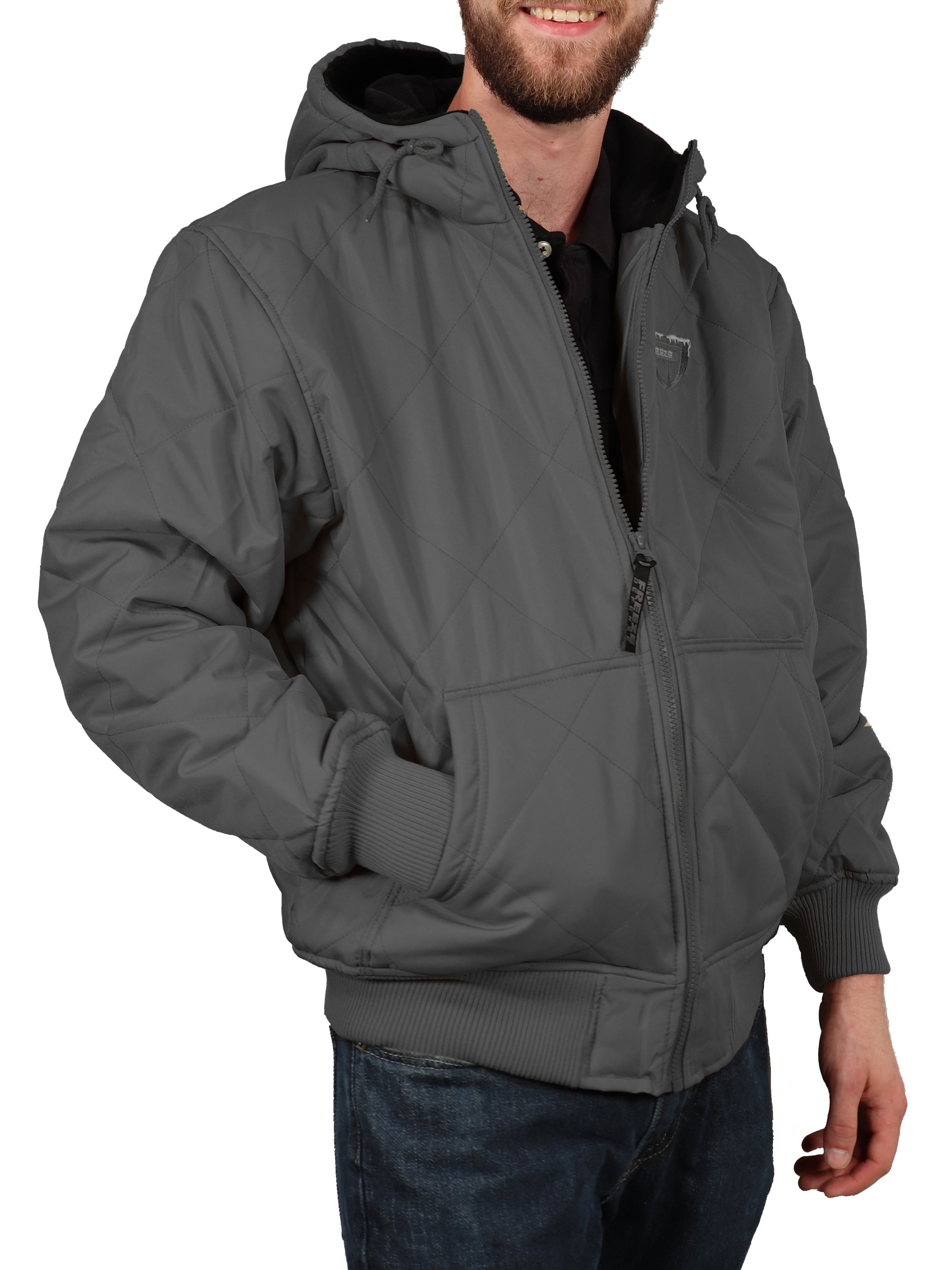 Freeze Defense Men's 5XL Fleece Lined, Wind & Water Resistant, Quilted ...
