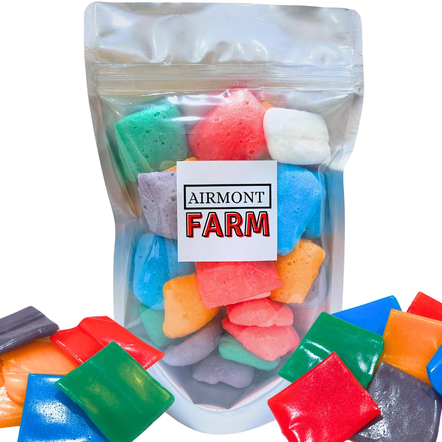 Freeze Dried Airheads 4oz SBF3 Air Taffy Candy - Cut to Bite Size ...
