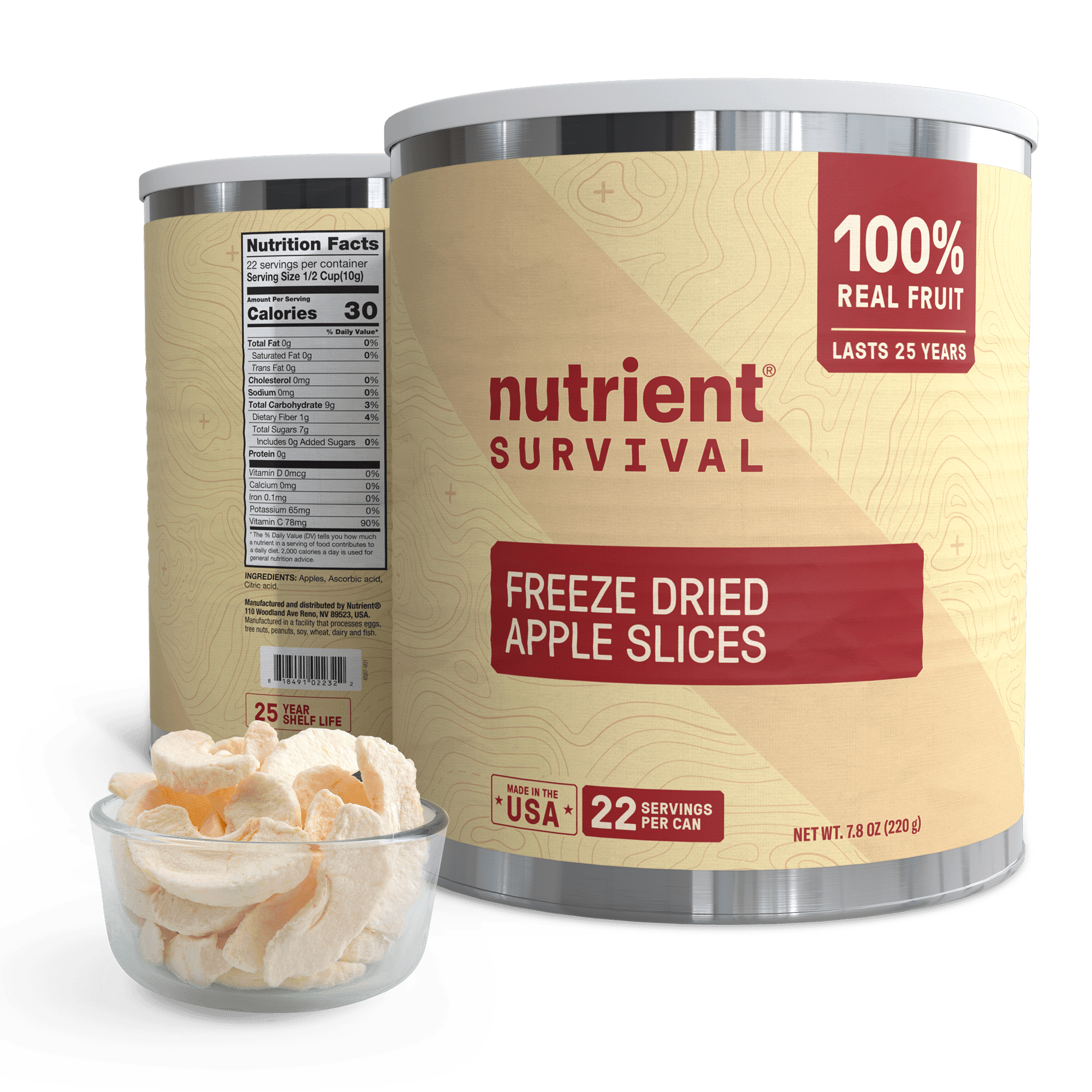 Freeze-Dried Apples – Premium Sliced | #10 Can | 25-Year Shelf Life ...