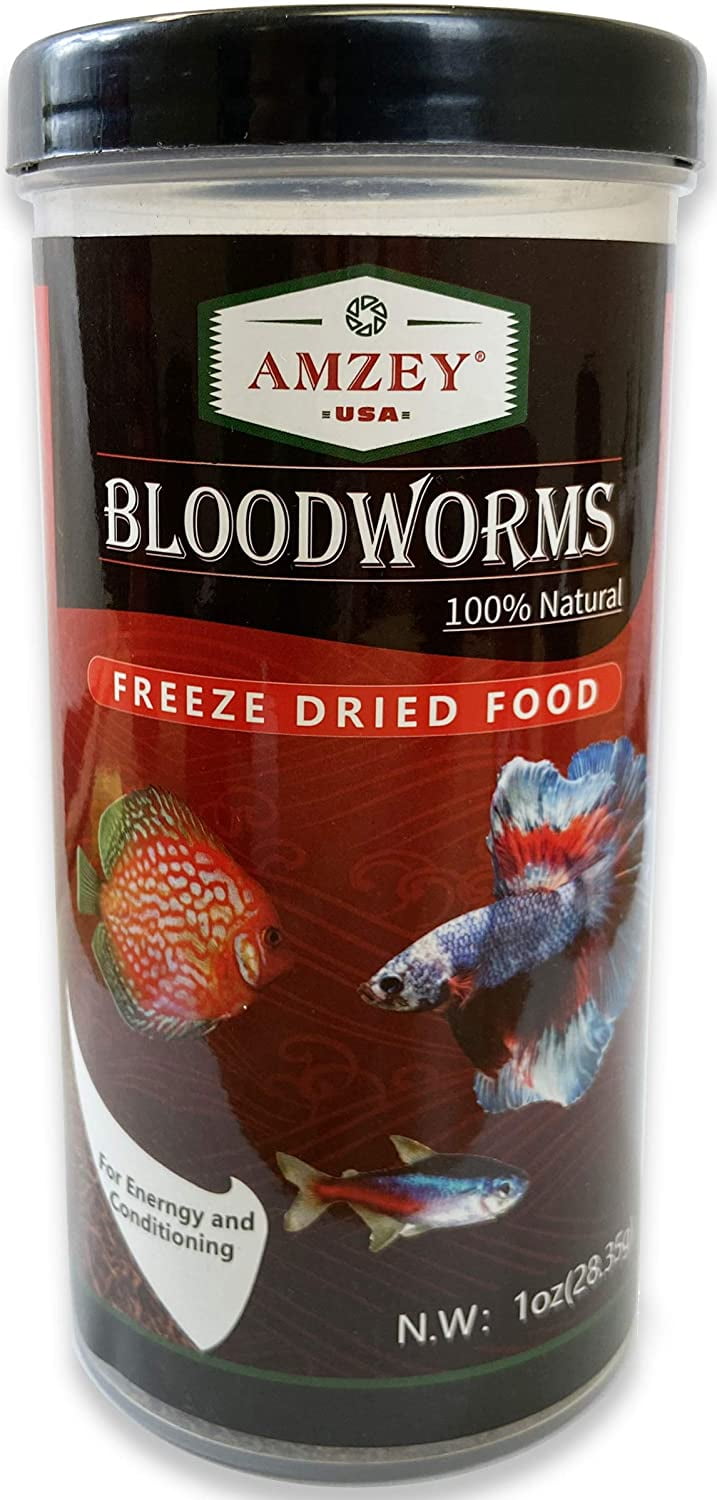 Freeze Dried Bloodworm 1 oz, 100% Natural Freeze Dried Blood Worms ...