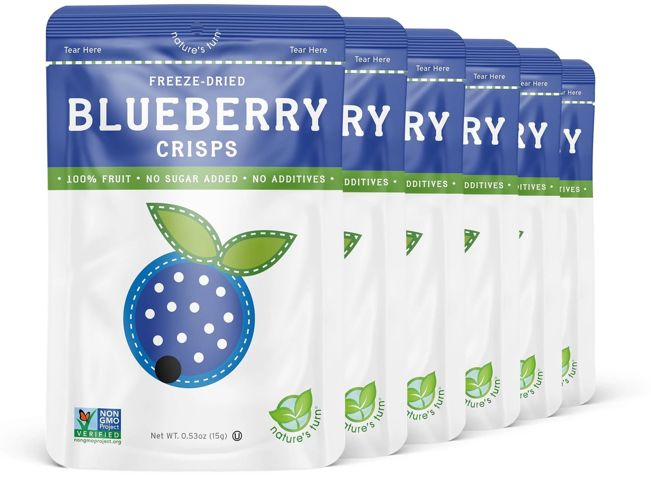 Single Serving Pack of Freeze-Dried Blueberry Crisps Fruit Snacks ...