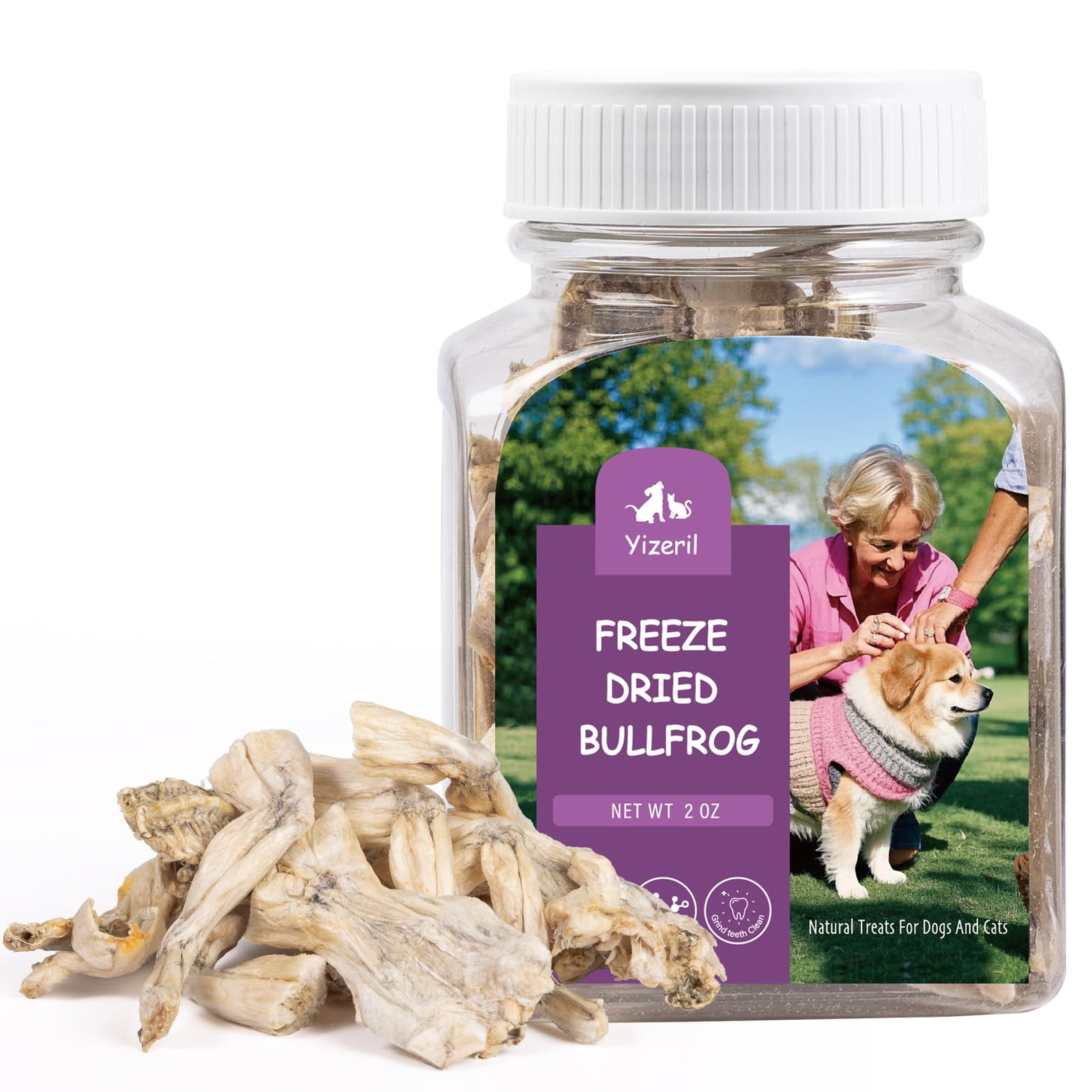 Freeze Dried Bullfrog Cat Treats -All Natural Dog Treats High Protein ...