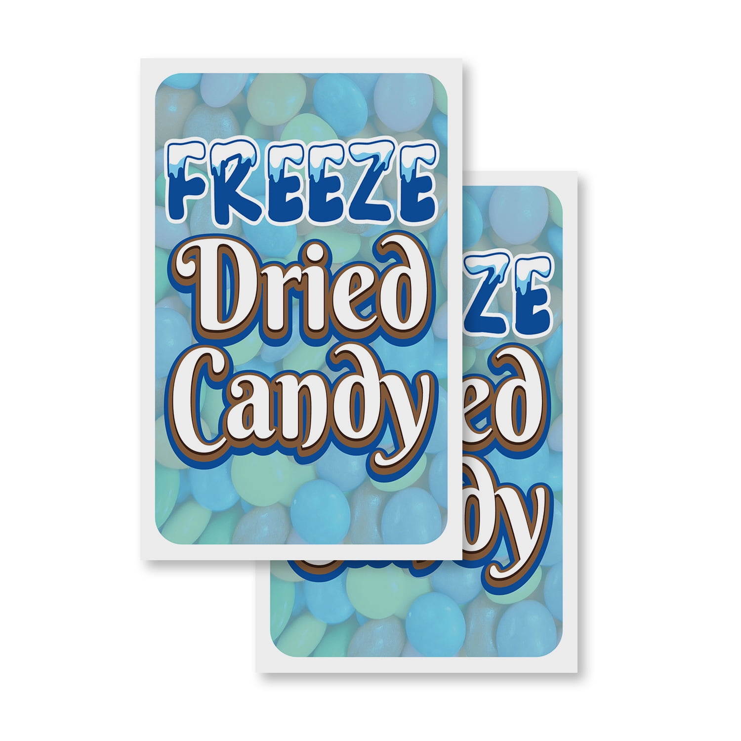 Freeze Dried Candy (2-PACK) 24" x 36" Vinyl Decals | Sign Insert Peel ...