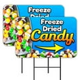 Freeze Dried Candy 2 Pack Yard Signs 16" x 24" - Double-Sided Print ...