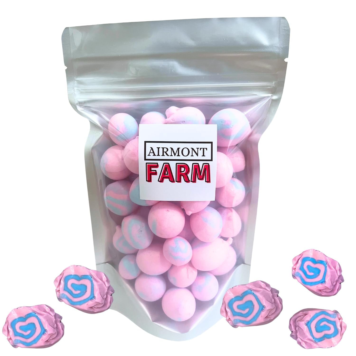 Freeze-Dried Candy Cotton Candy Salt Water Taffy 2 oz - Cut To Bite ...