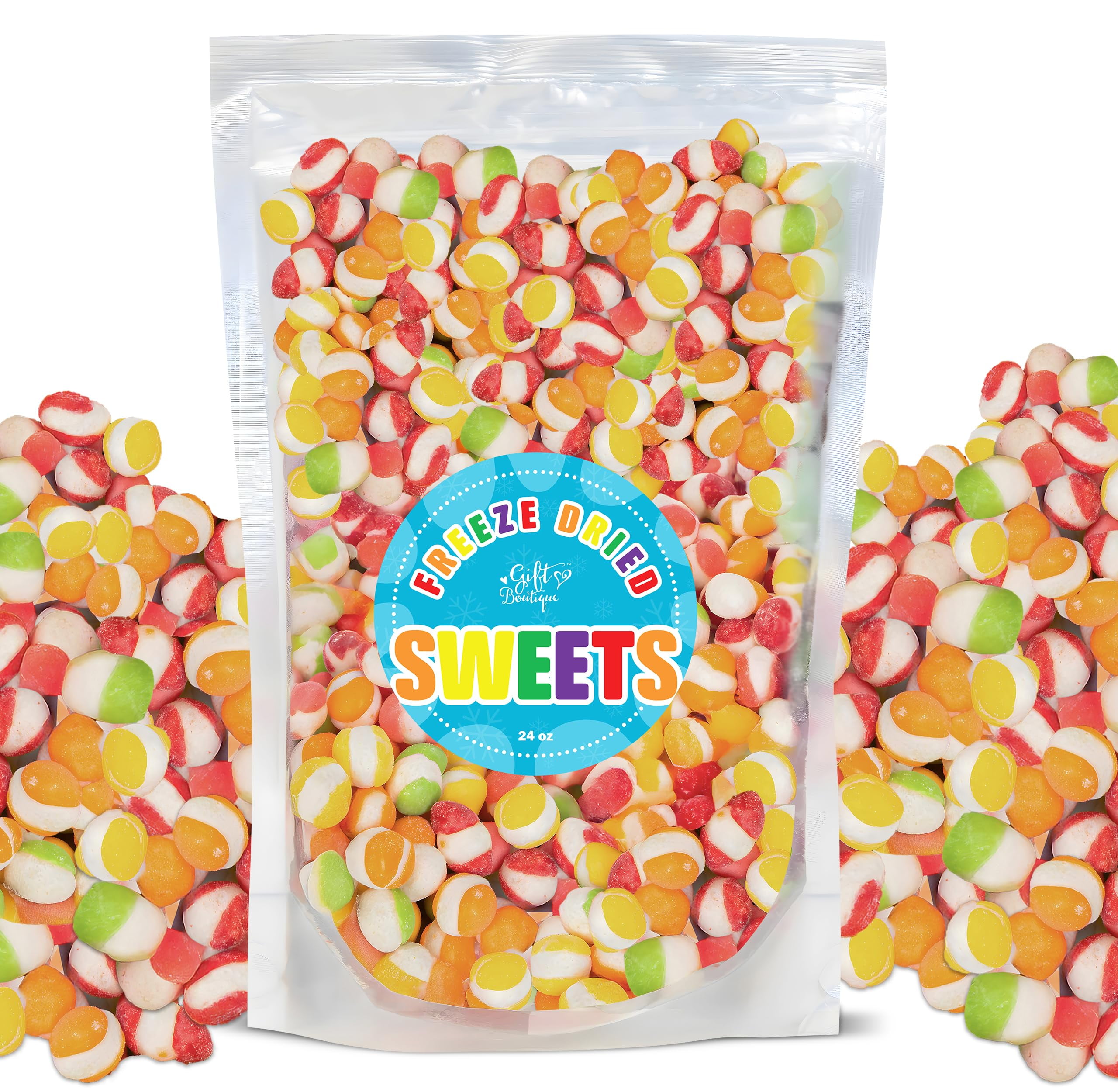 Freeze Dried Candy Gourmet Crunch Candies 24oz Bag Pouch Assorted ...